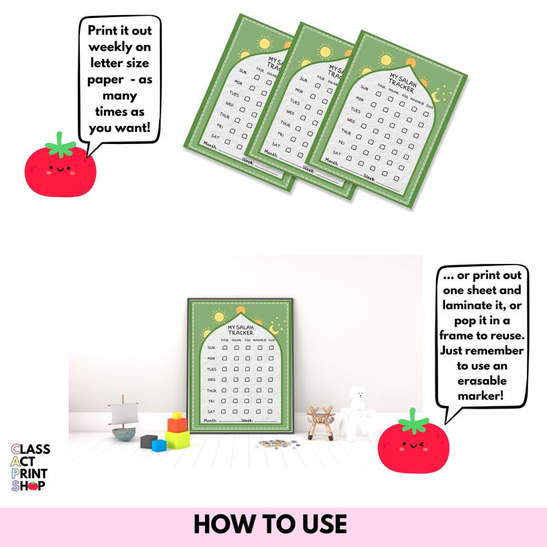 Printable Weekly Salah Tracker: Prayer Journal Chart (digital Download ...