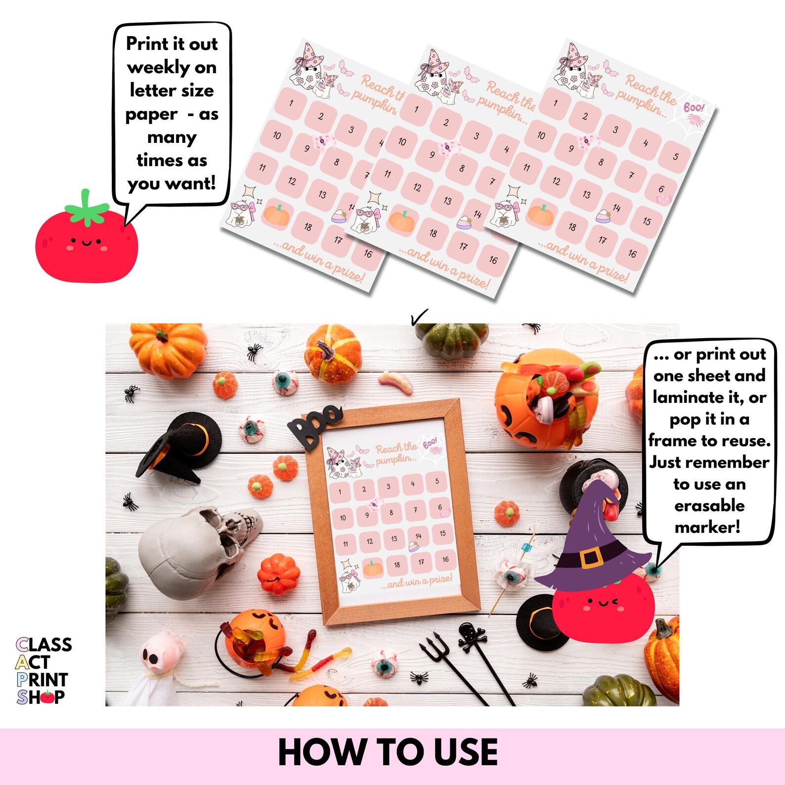 Printable Halloween Reward Chart | Student Reward Chart | Sticker Chart ...