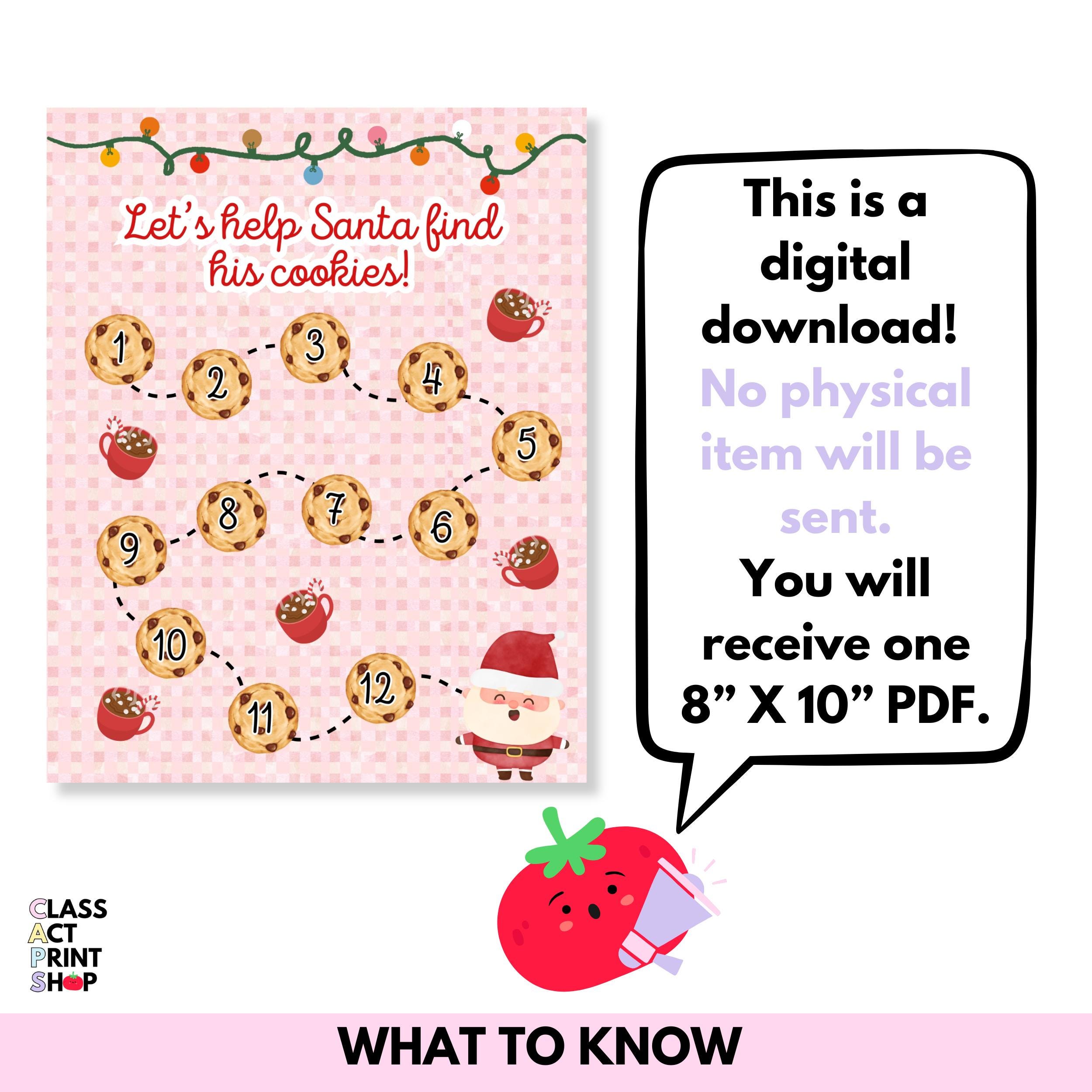 Printable Holiday Cookie Reward Chart| Christmas Reward Chart| Potty ...