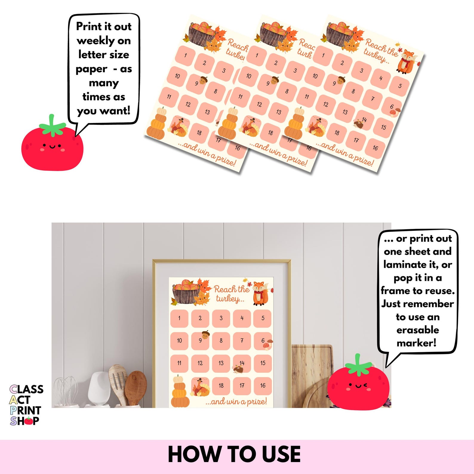Printable Fall Reward Chart | Thanksgiving Reward Chart | Chore Chart ...