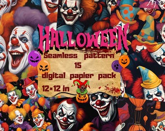 Halloween Digital Paper, Halloween Vampire, Printable Papers, Spooky ...