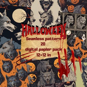 Halloween Digital Paper, Halloween Vampire, Printable Papers, Spooky ...