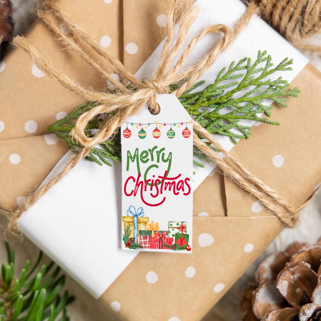 Christmas Presents Gift Tags Labels Printable Happy Holidays Tags ...