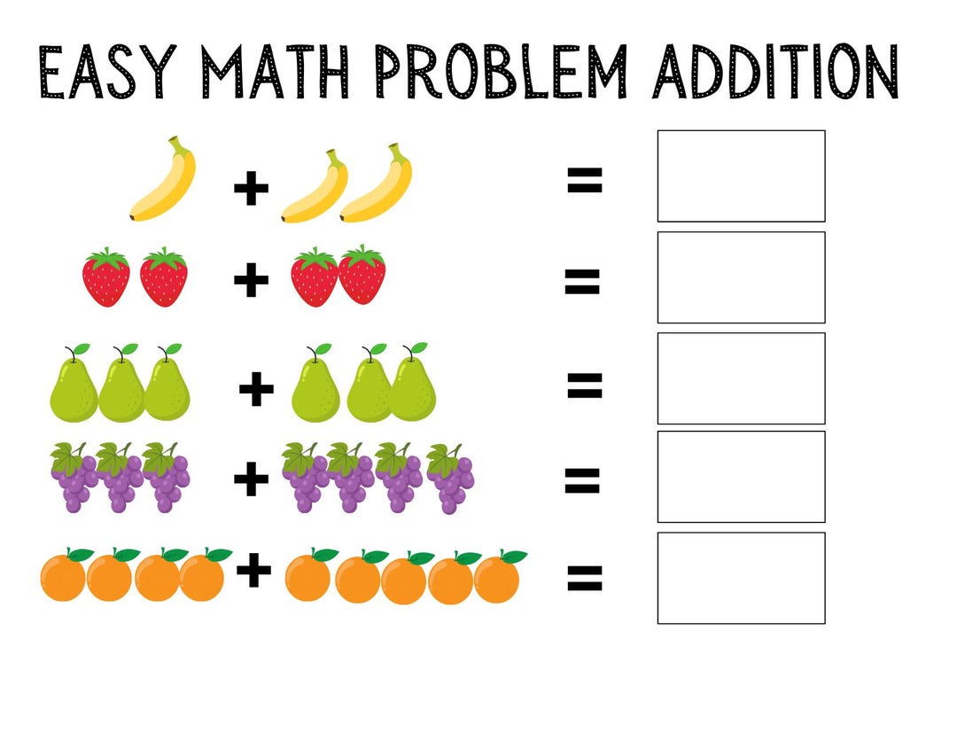 Simple Math Problem Solve and Coloring That Are Fun Activities for ...