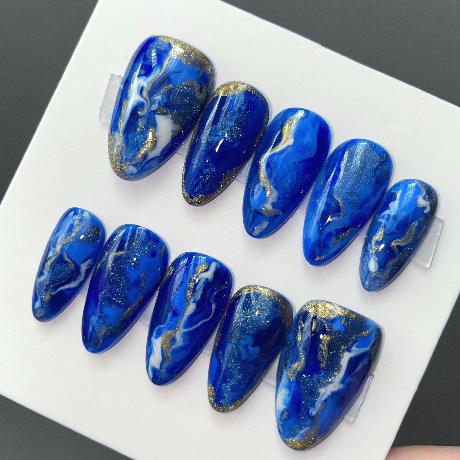 Custom Colorful Press on Nails | Gel Nails | Hand Made Press on Nails ...