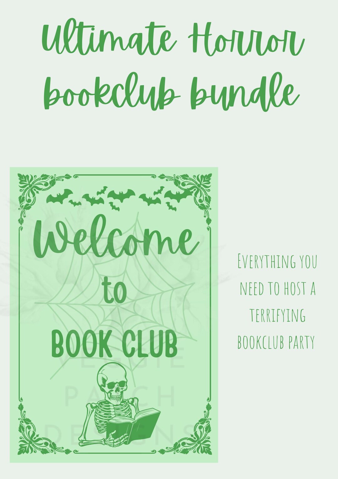 Horror Book Club Bundle – 9 Printable Pages for Spooky Reading Nights ...