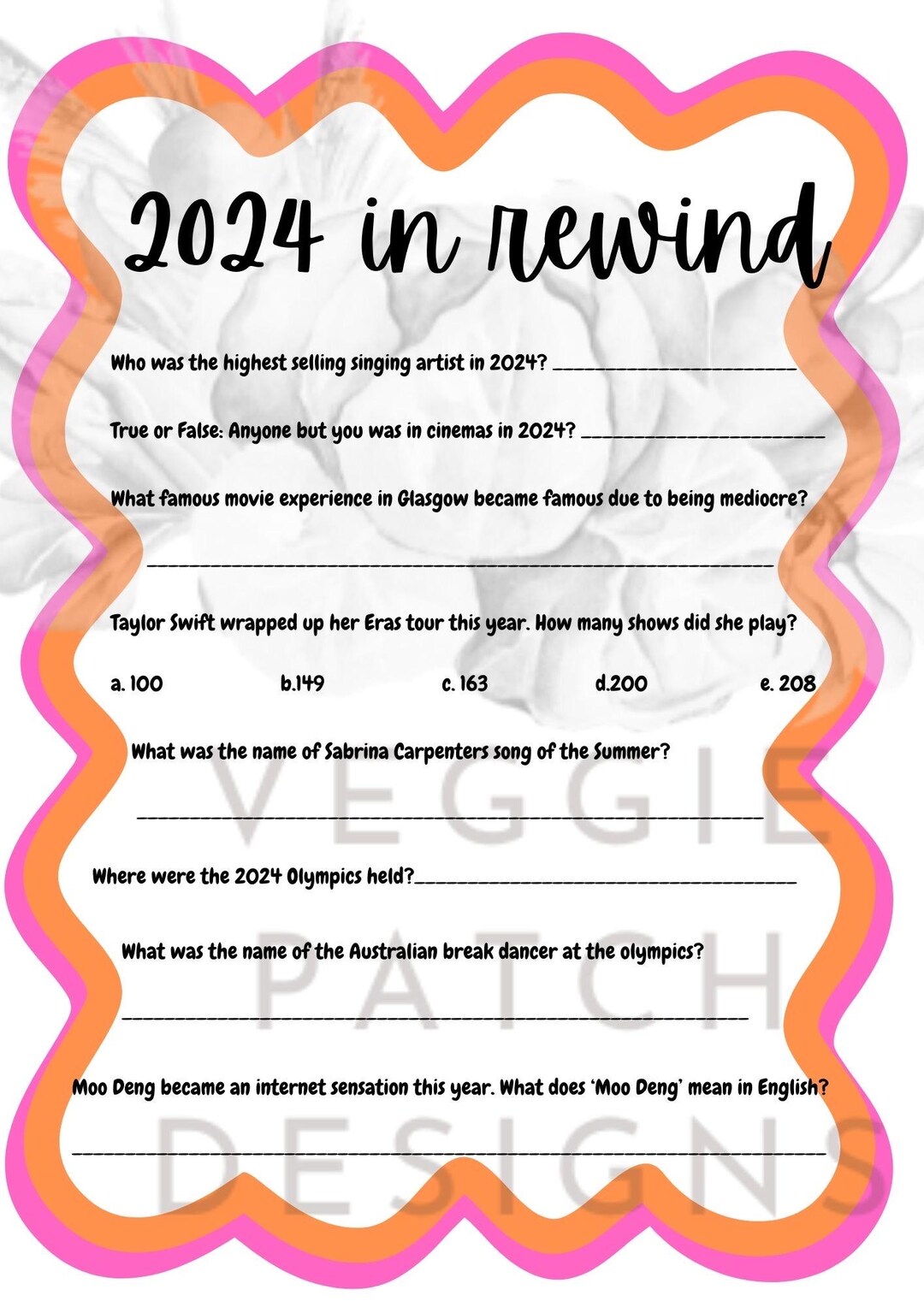 2025 New Years Games - Etsy