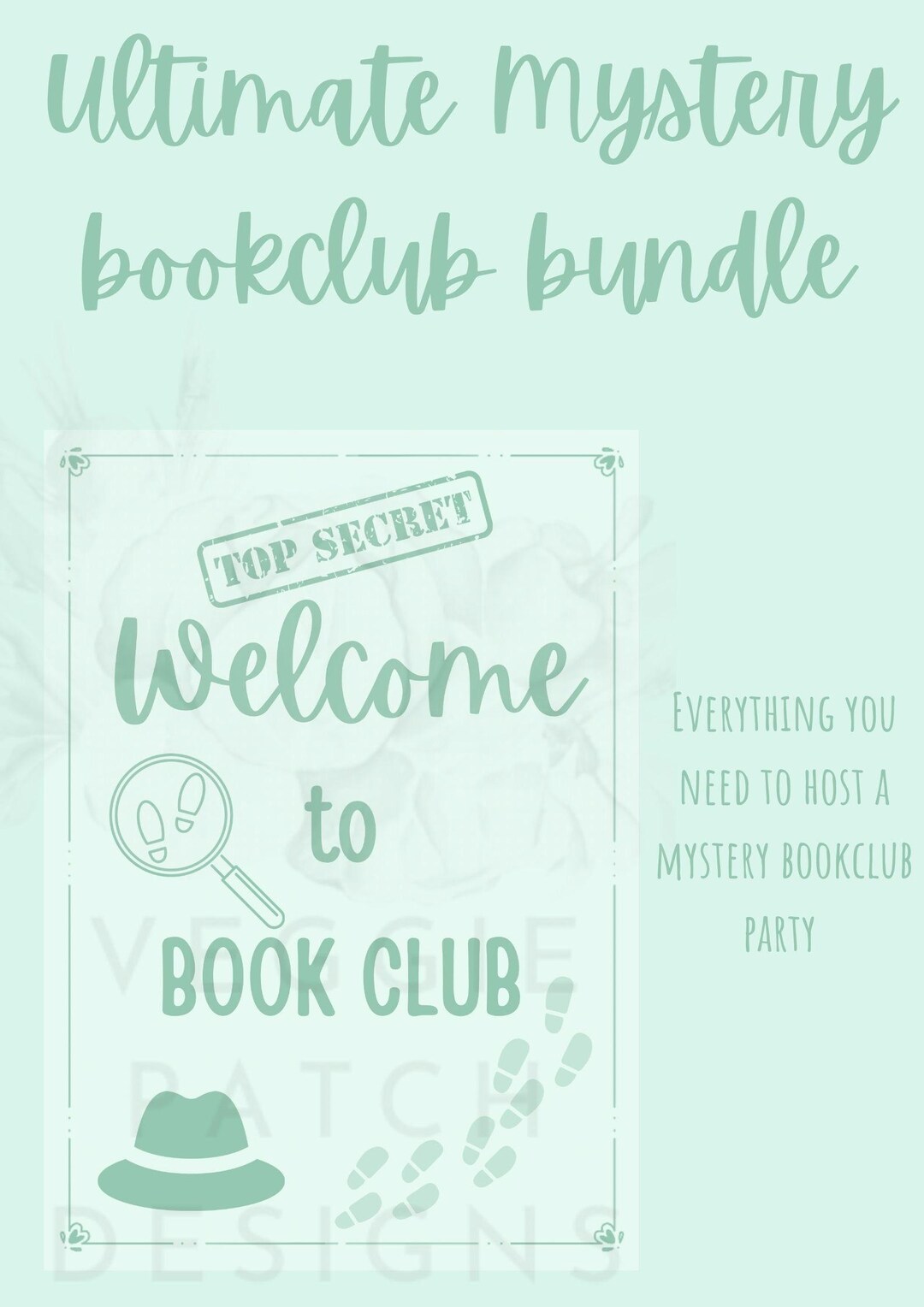 Mystery Book Club Kit: Printable Games, Invitations, and Poster ...