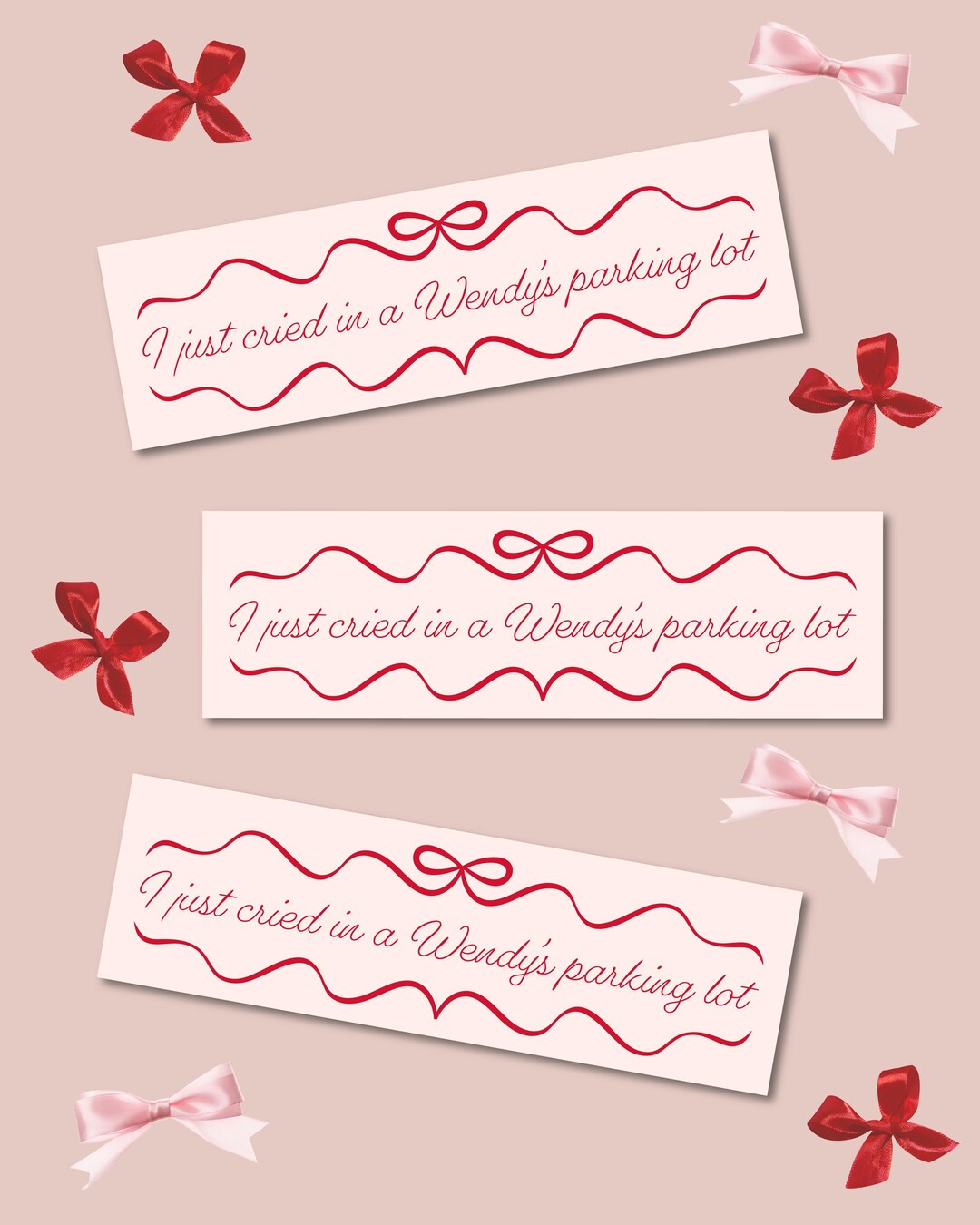 Wendy’s Bumper Sticker, Soft Sticker Design, Coquette Art Sticker ...