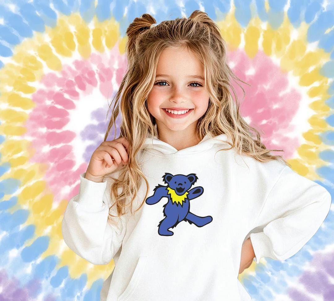 Grateful Dead Kids Hoodie, Purple Dancing Bear, Iconic Deadhead Bear ...