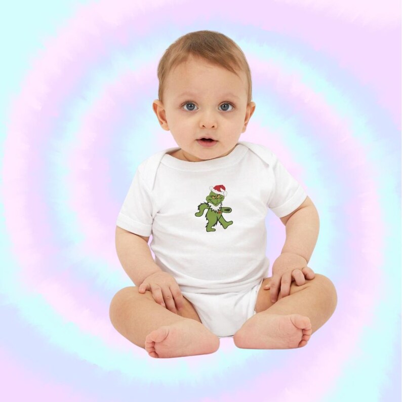 Grinch Dancing Bear Infant Onesie, Grateful Dead Inspired Baby Outfit ...