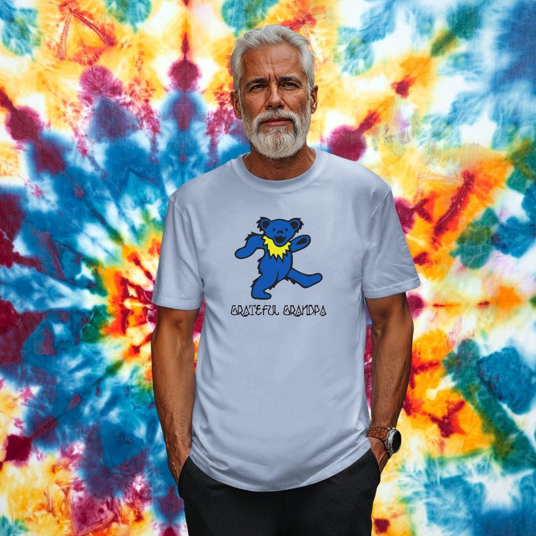 Grateful Grandpa Deadhead T-shirt: Music Lover Grandpa Gift - Etsy