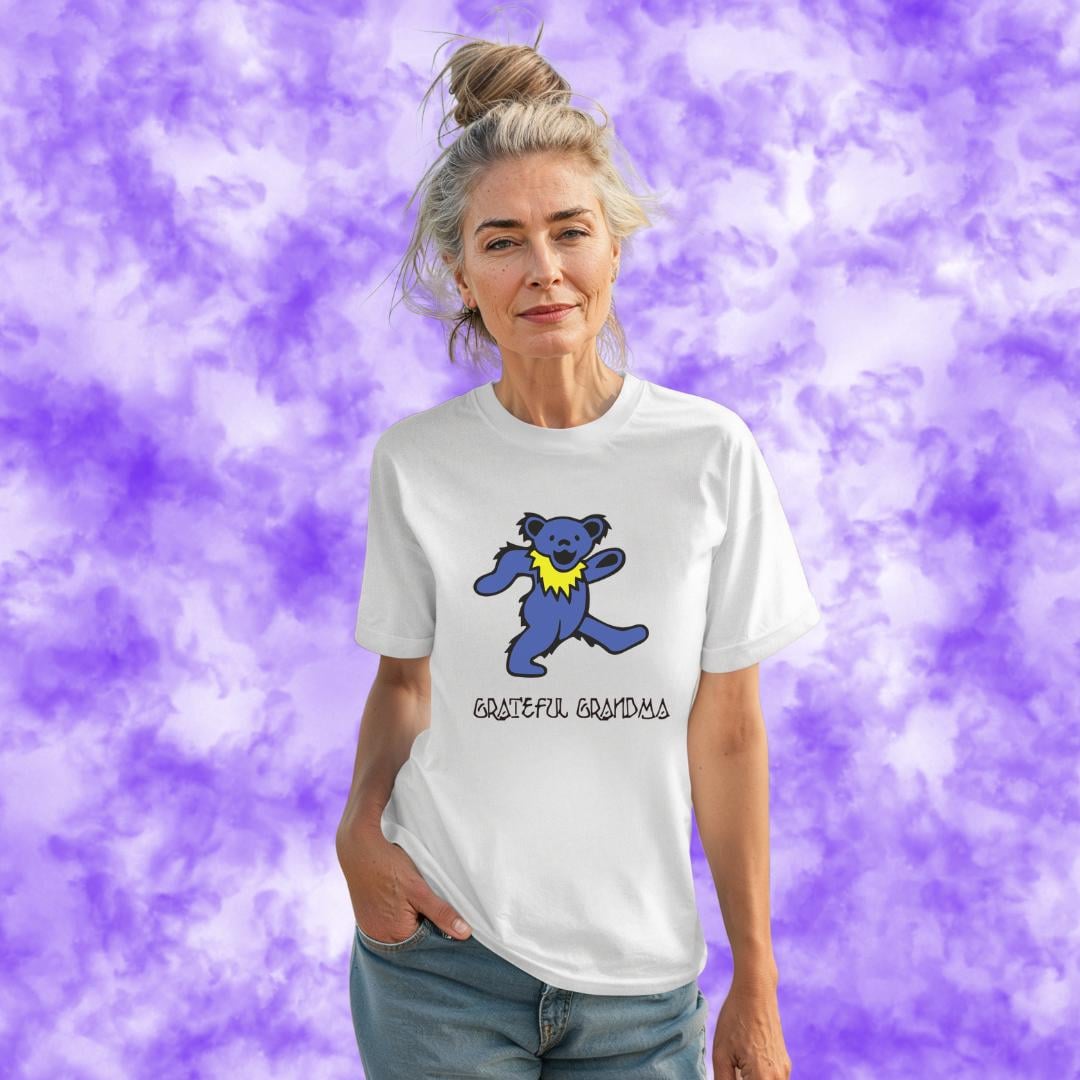 Grateful Grandma Dancing Bear Tee, Deadhead Shirt - Etsy