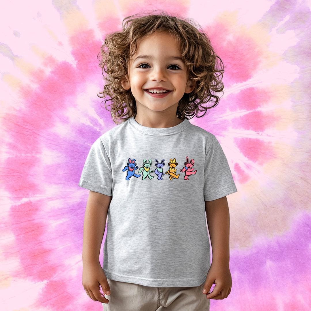 Grateful Dead Inspired Easter Bunny Toddler Short Sleeve Tee, Deadhead ...