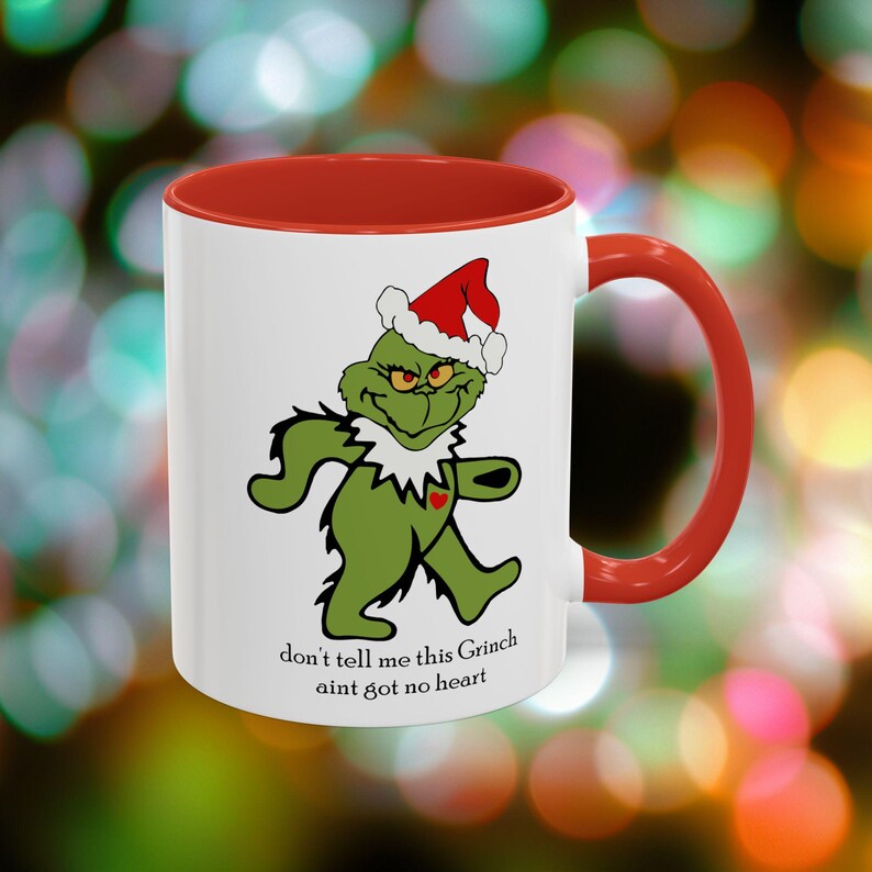 Grinch Grateful Dead Dancing Bear Ceramic Coffee Mug, 11oz 15oz ...