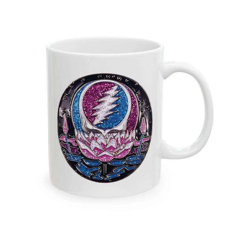 Grateful Dead Steal Your Face Lotus Ceramic Coffee Mug, Deadhead Gift ...