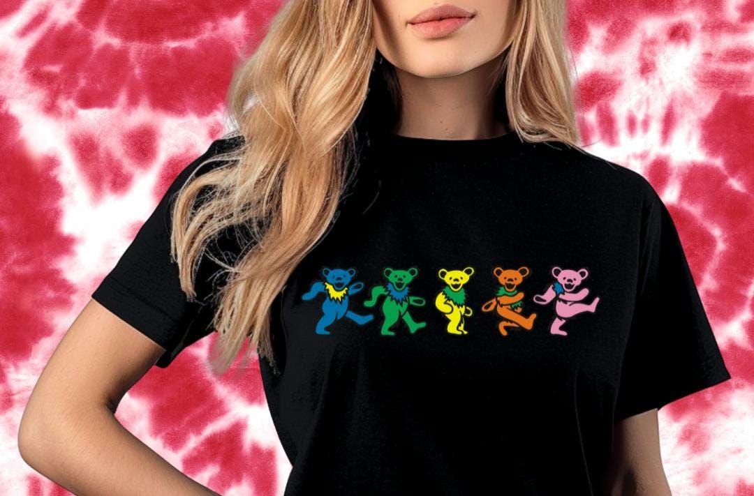 Grateful Dead Iconic Dancing Bears Tshirt, Unisex Tee Bella Canvas 3001 ...