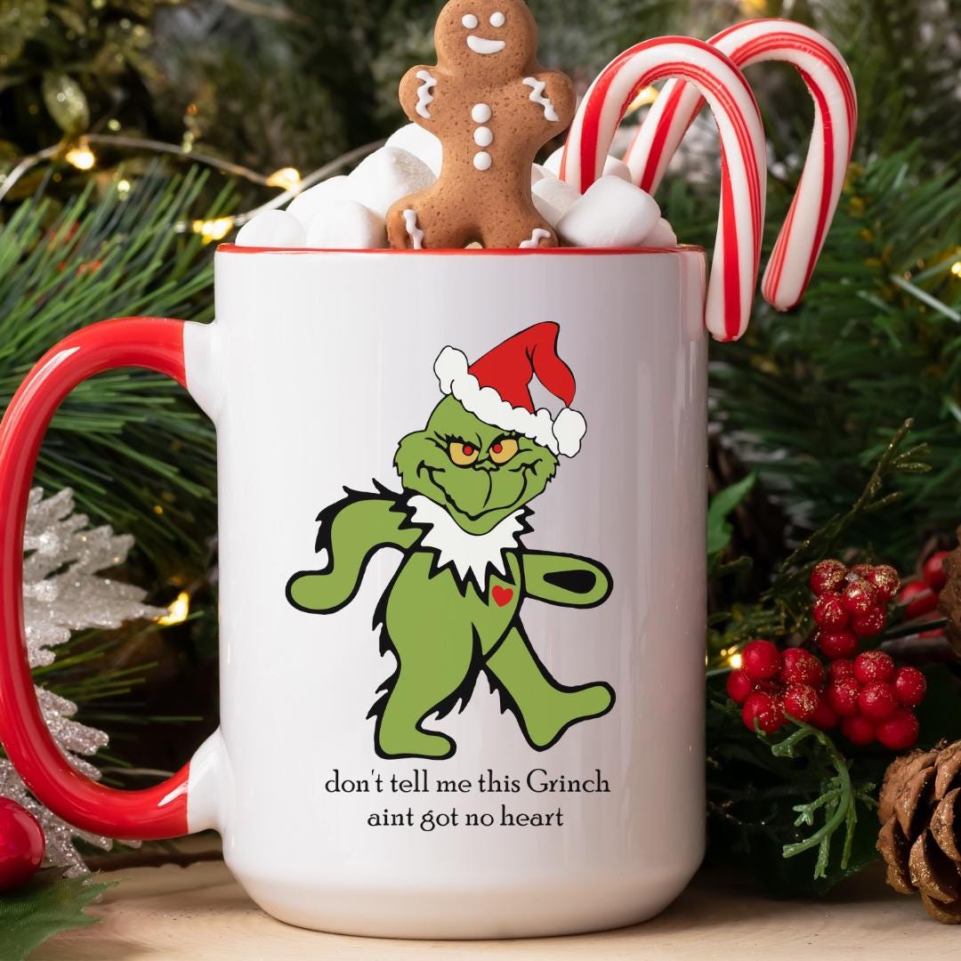 Grinch Grateful Dead Dancing Bear Ceramic Coffee Mug, 11oz 15oz ...