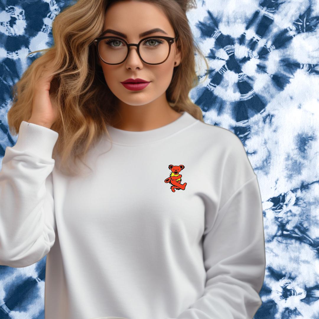 Embroidered Dancing Bear Grateful Dead Sweatshirt - Gildan 18000 ...