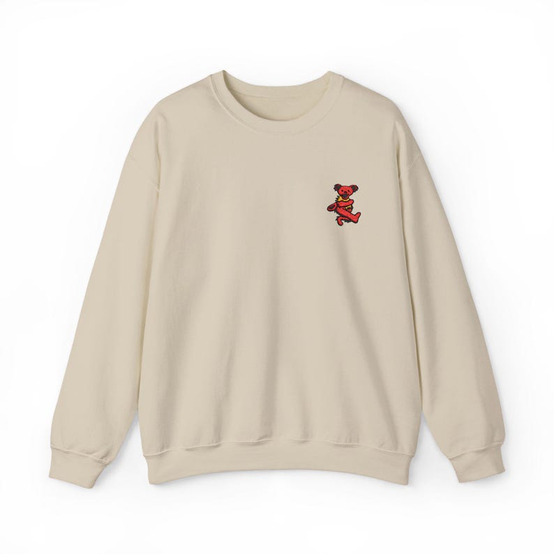 Embroidered Dancing Bear Grateful Dead Sweatshirt - Gildan 18000 ...