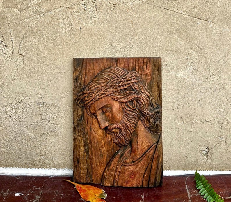 Wooden Painting of Jesus Christ Home Decor & Modern Painting of Jesus ...