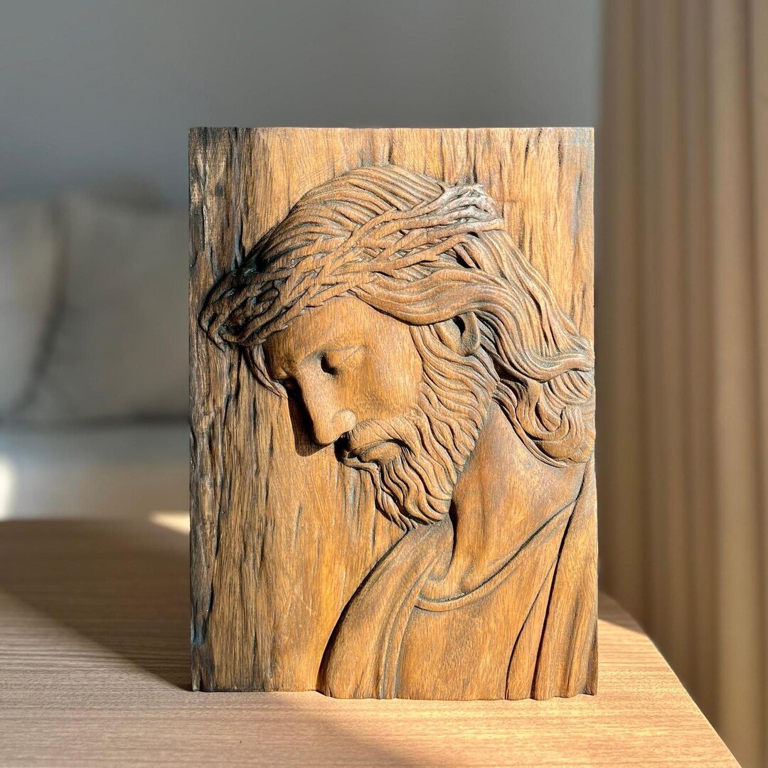 Wooden Painting of Jesus Christ Home Decor & Modern Painting of Jesus ...