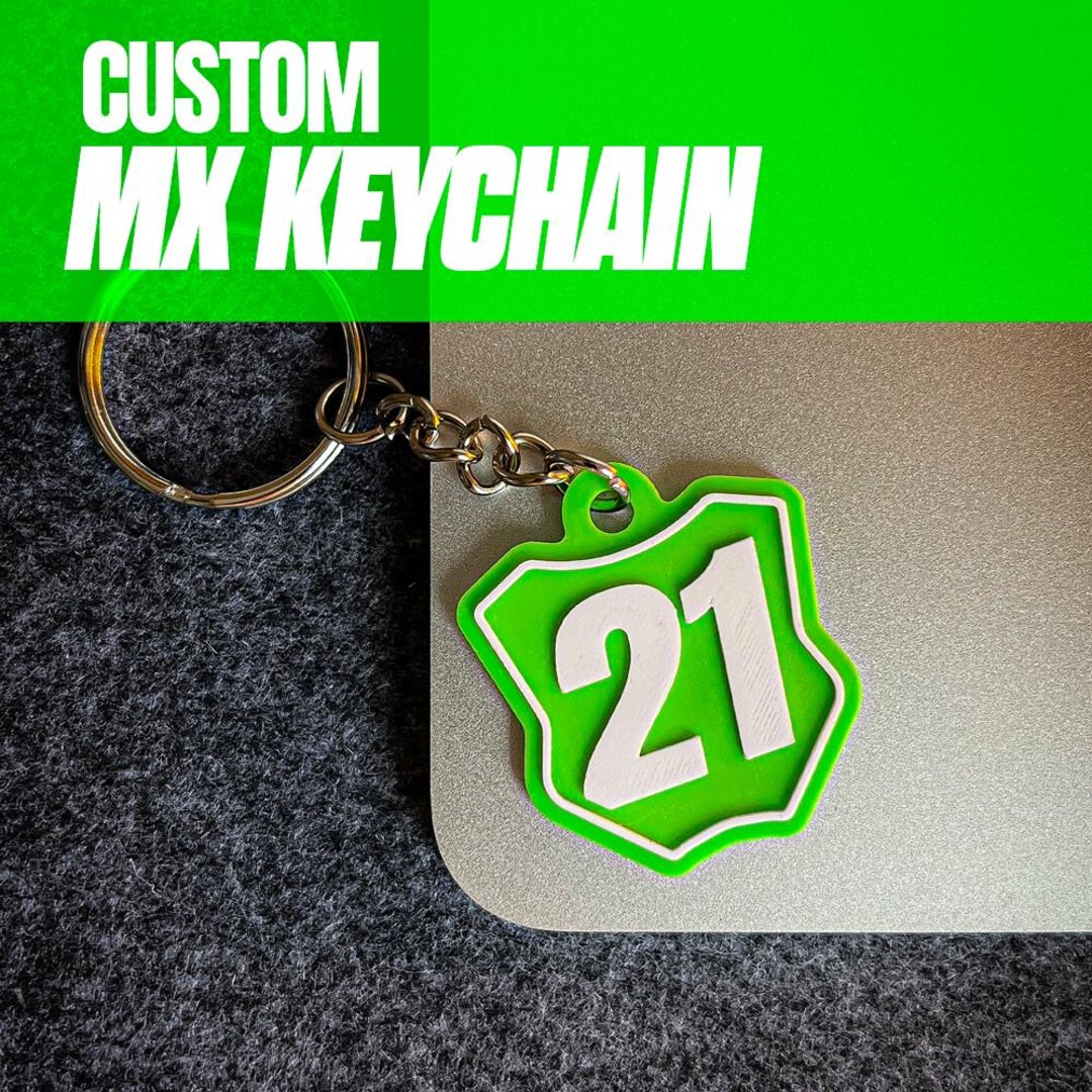 Personalized MX Number Plate Keychain – Motocross Dirt Bike Gift ...