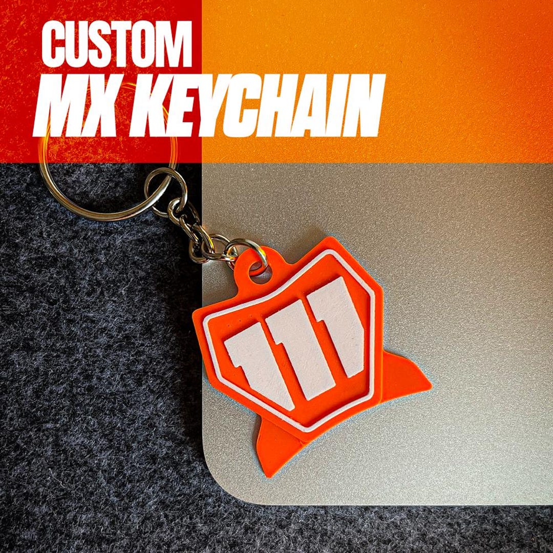 Personalized MX Number Plate Keychain – Motocross Dirt Bike Gift ...