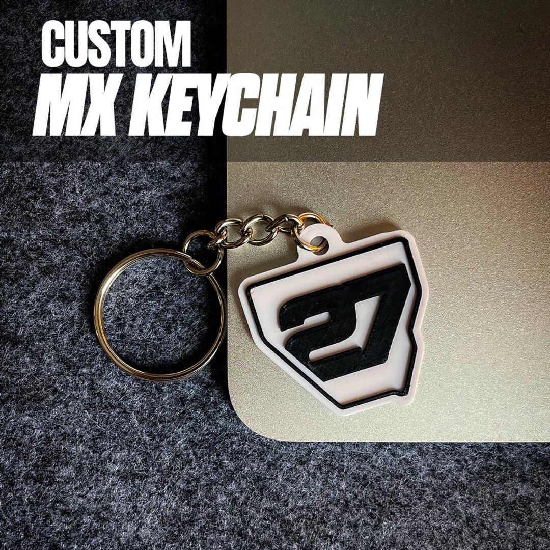Personalized MX Number Plate Keychain – Motocross Dirt Bike Gift ...