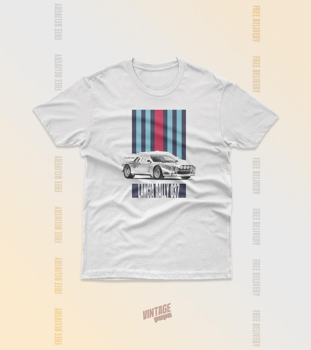 Vintage Lancia Rally Unisex Tee, Classic Racing Car Tshirt, Retro Car ...