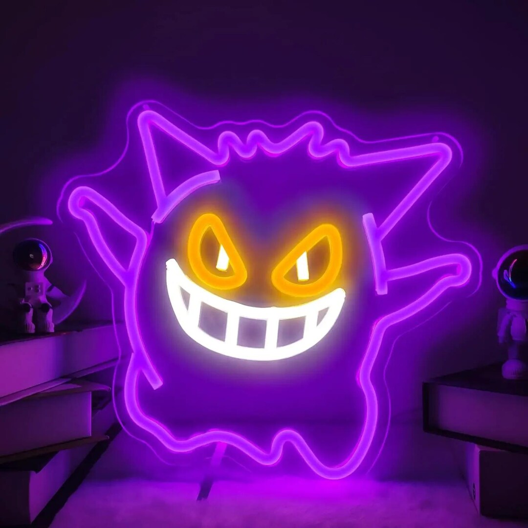 Gengar Neon Sign Childrens Bedroom Neon Sign Lightgame Room Neon ...