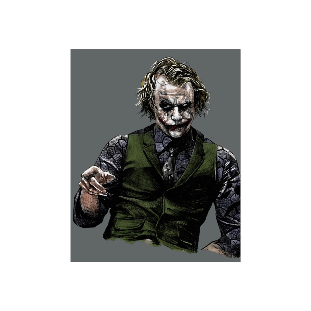 Gritty Villain Fine Art Poster, Comic-inspired Wall Art, Dark Movie ...
