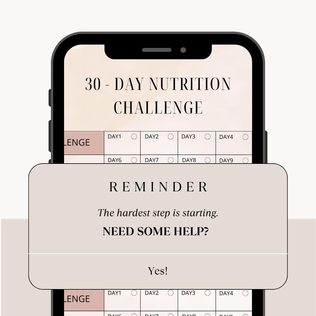 Nutrition Challenge Digital Download - Habit Tracker, Canva Template ...