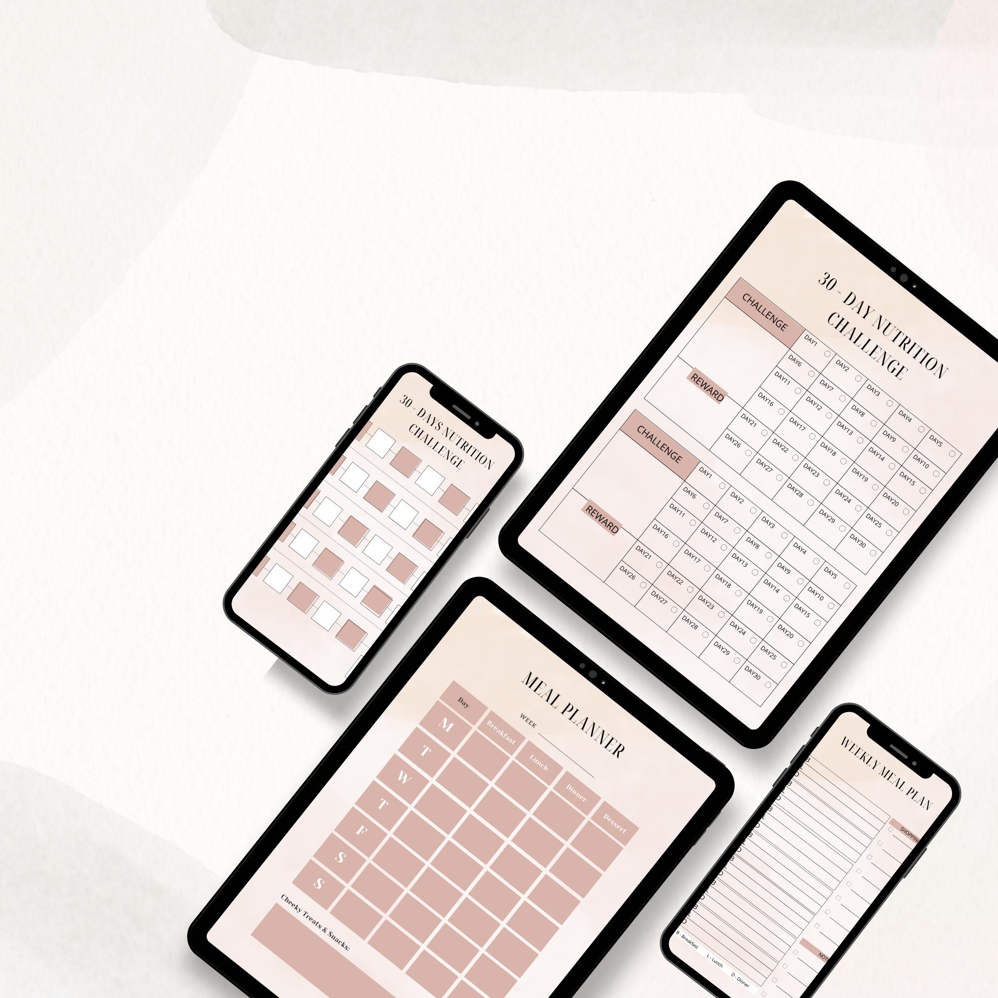 Nutrition Journal, Printable Food Diary, Daily Meal Tracker, Weight ...