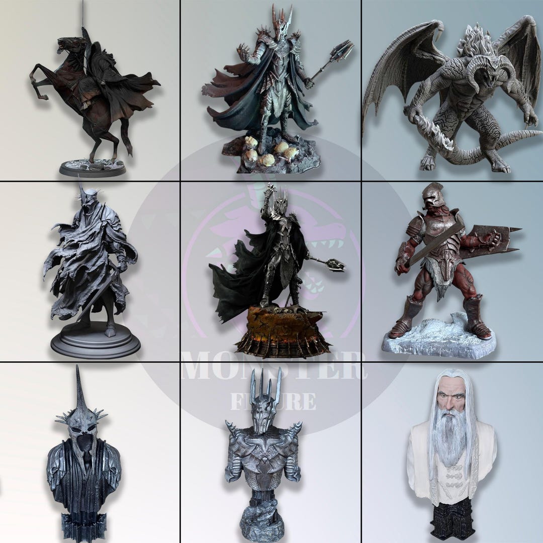 LOTR Evil Forces STL Pack lord of the Rings Stl Pack 9 STL Files of ...
