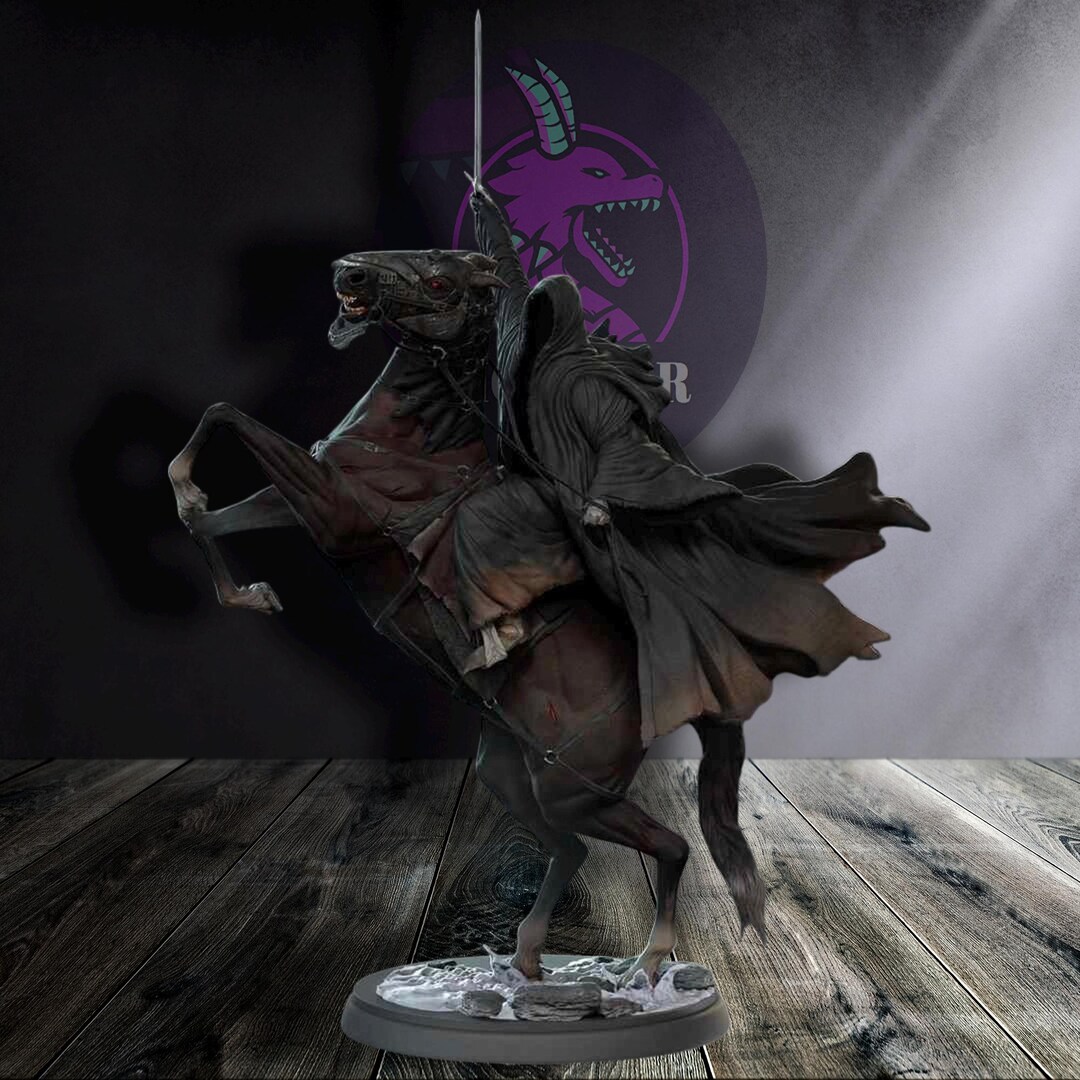 Lotr STL Model, Nazgul With Horse STL 3D Model, Lotr Digital STL for 3D ...