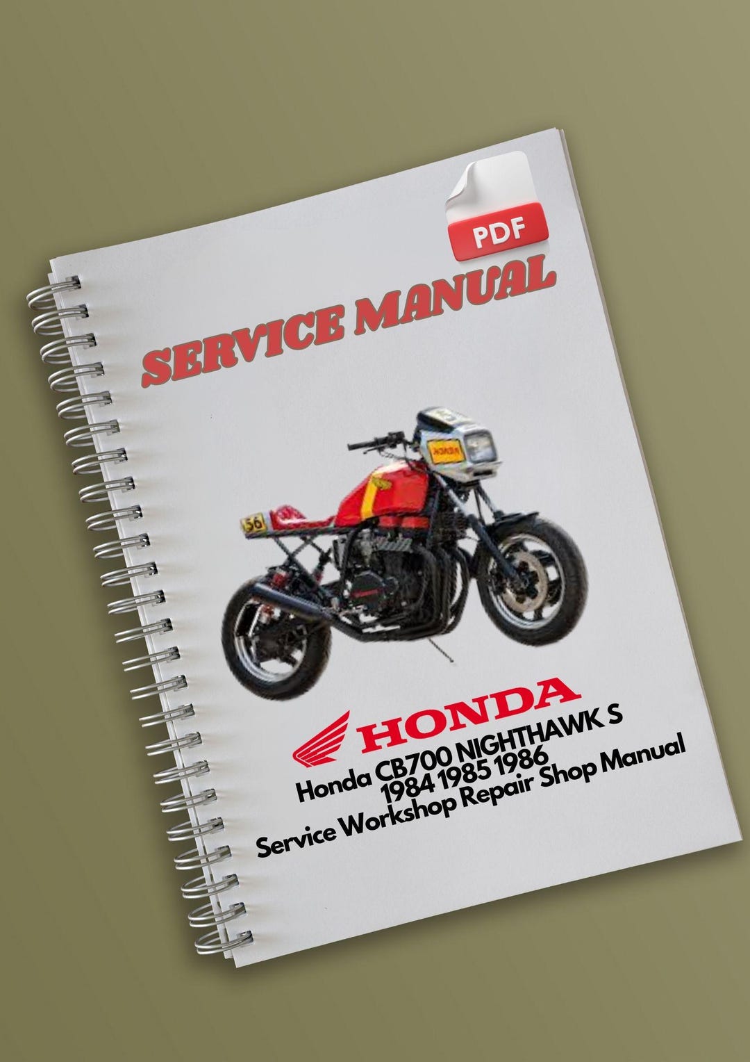 Honda CB700 NIGHTHAWK S 1984 1985 1986 Service Workshop Repair Shop ...