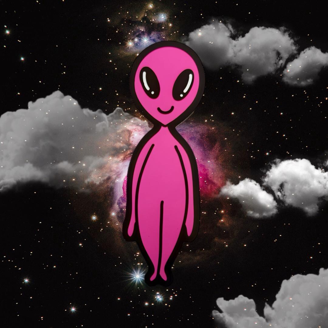 Cute Pink Alien Sticker - Etsy