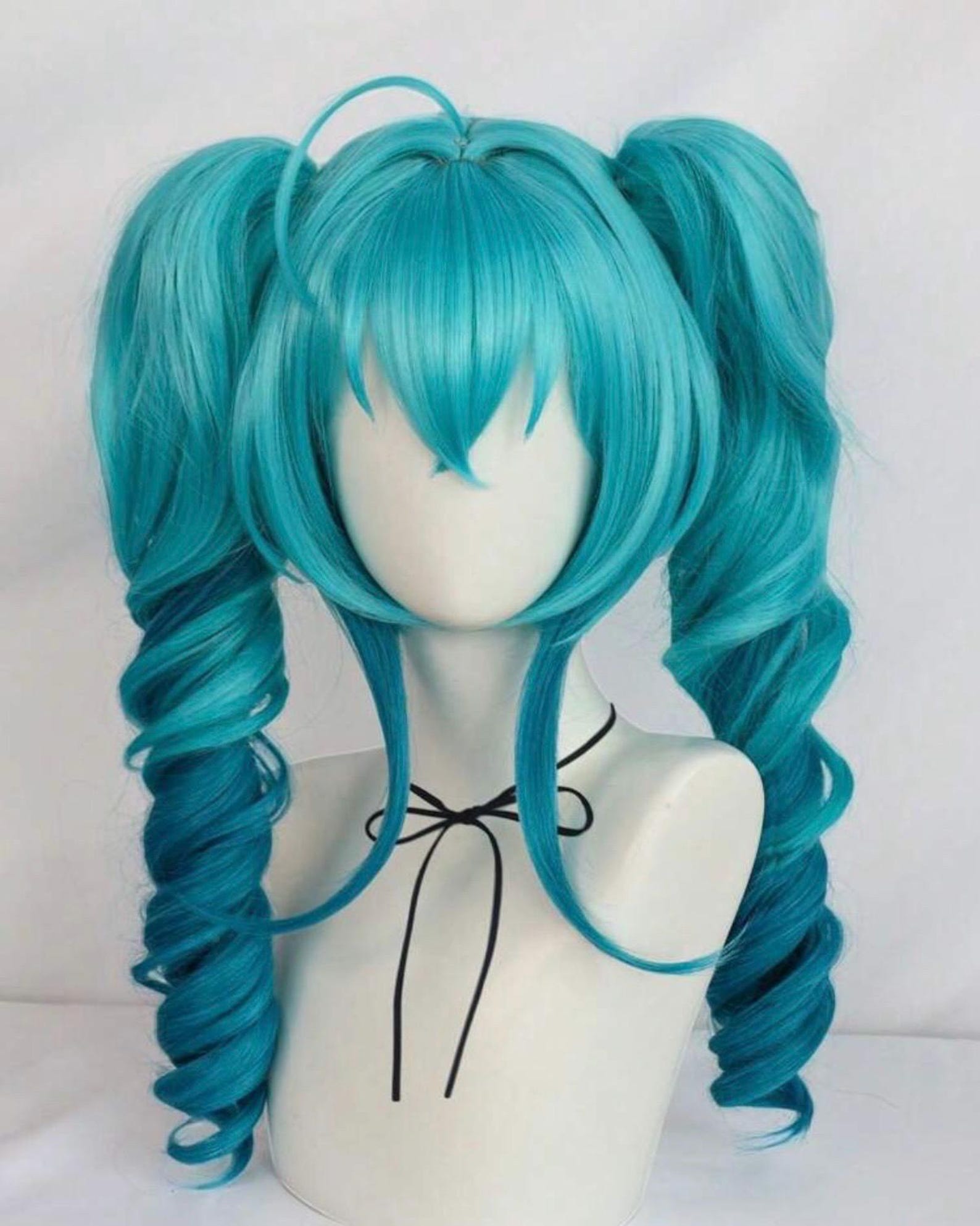 Custom Blue Anime Cosplay Wig Heat Resistant, Adjustable, Perfect for ...