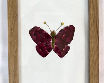Pressed Flower Frame, Real Dried Flowers, Hanging Wall Decor, Handmade ...