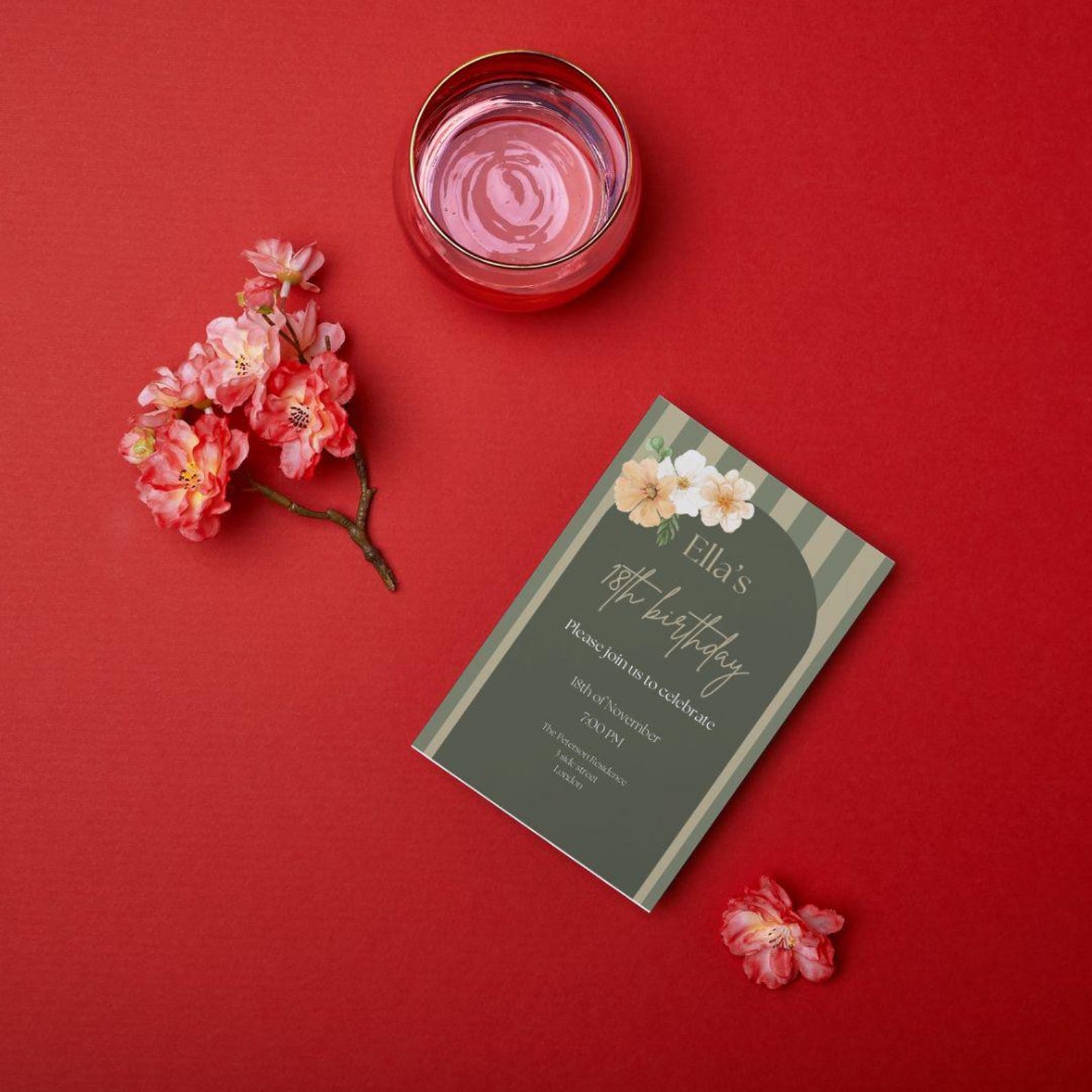 Customizable Invitation, Digital Invitation Template, Canva Invitation ...