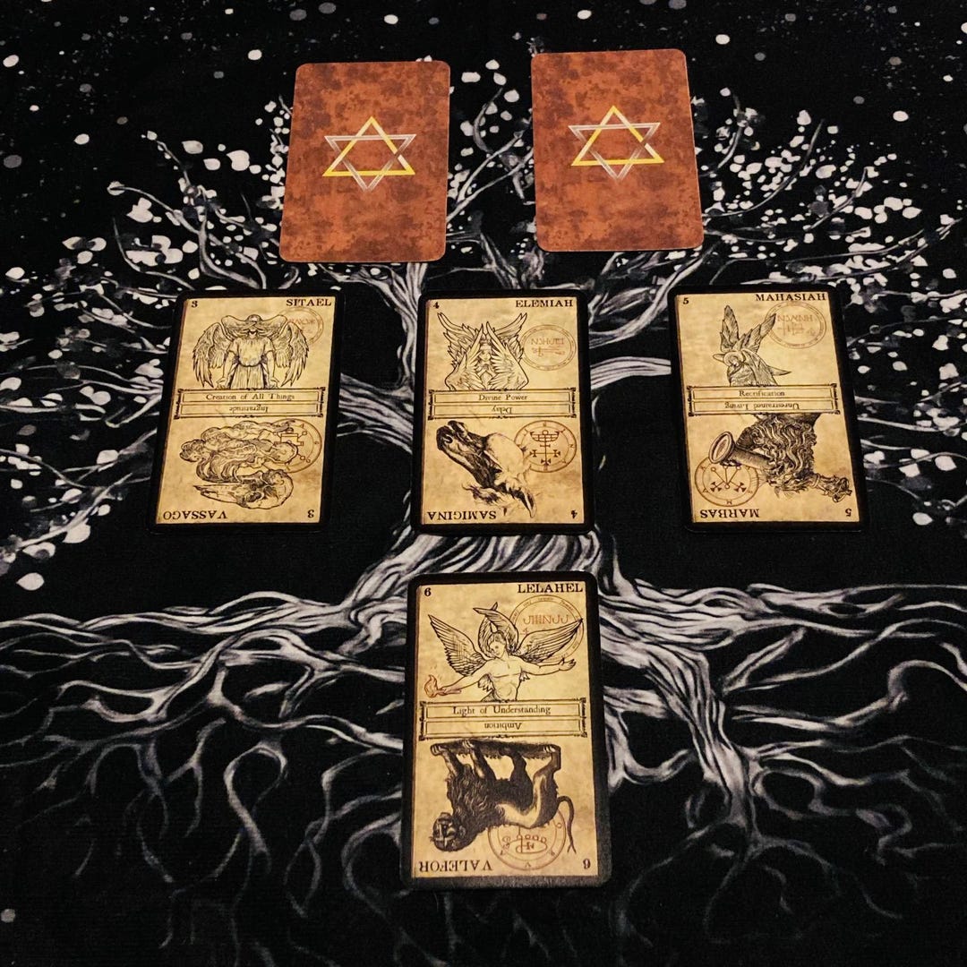 The Oracle of Heaven and Hell – 72 Hand-drawn Oracle Cards With Duality ...