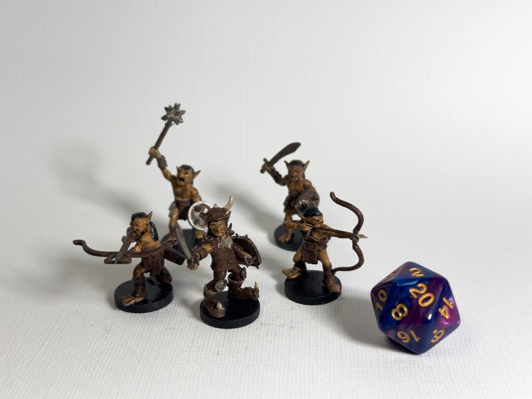 Hand-painted Goblin Warband Miniature Set Unique 1-of-1 RPG Minis, Pre ...