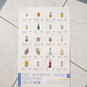 Drink Inventory Poster - Etsy