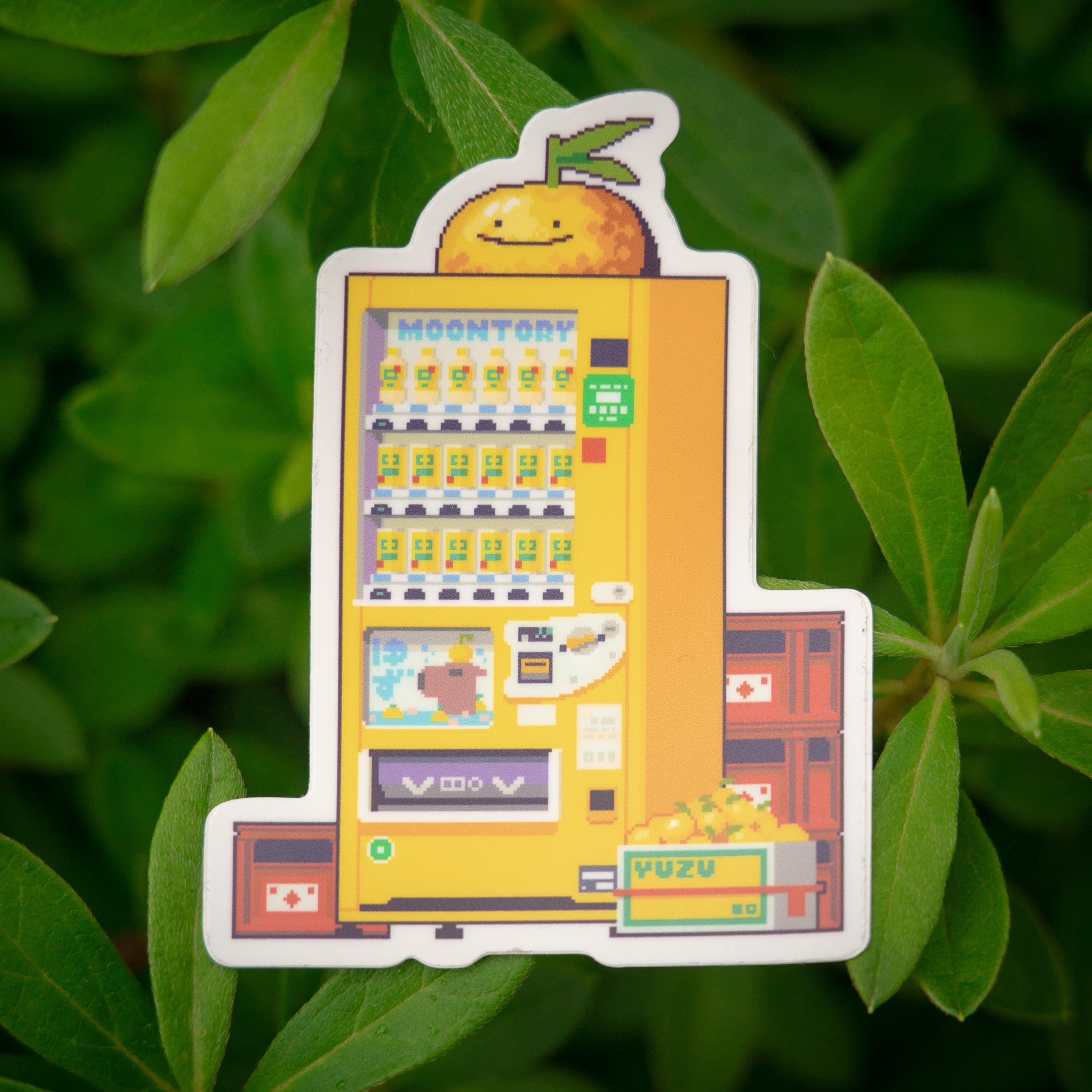 Yuzu Vending Machine 8bit Vinyl Sticker - Etsy