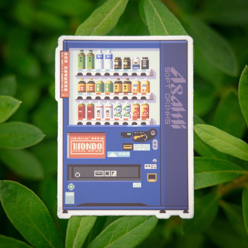Blue Vending Machine 8bit Vinyl Sticker - Etsy