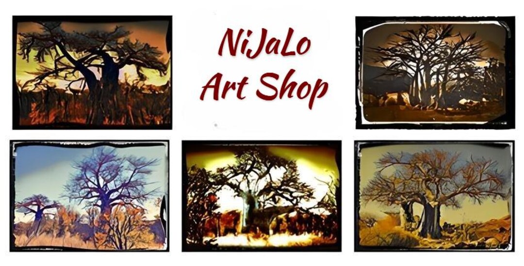 5 Unique Printable Abstract Baobab Tree Transformed Designs to ...