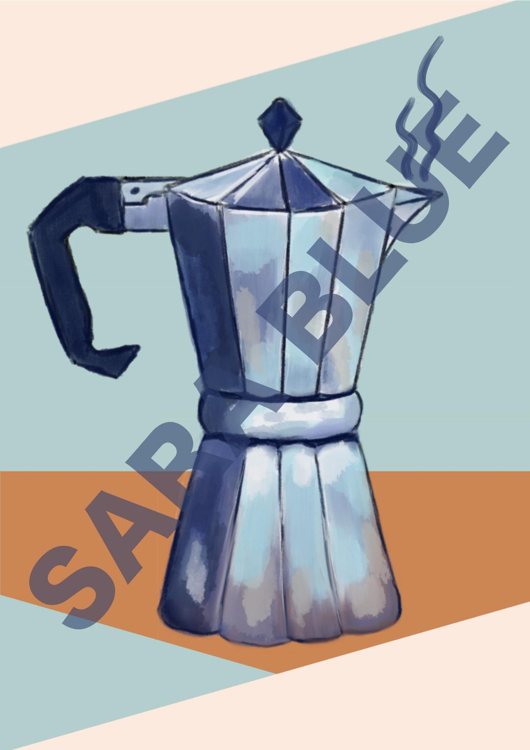 Mocha Pot Print Mokka Pot Italian Coffee Pot - Etsy