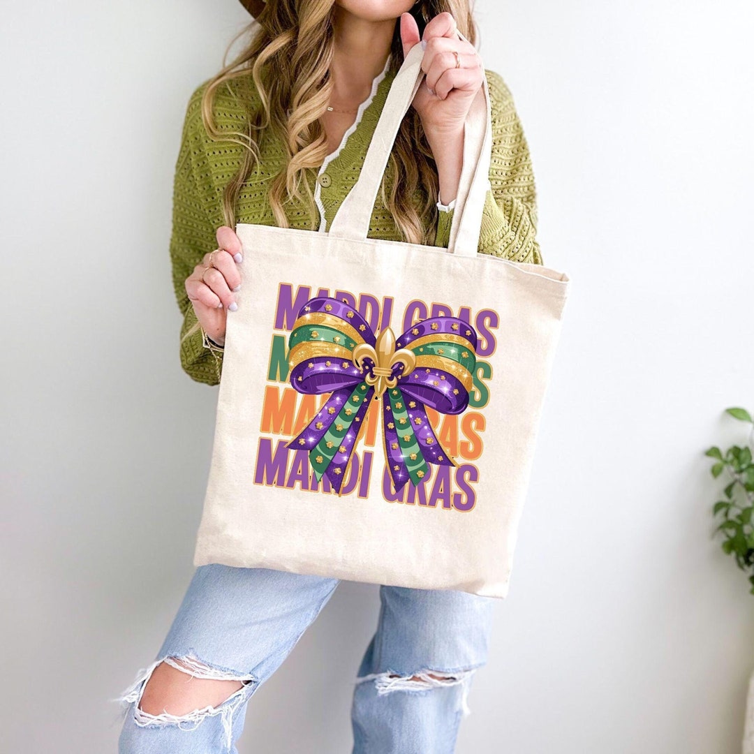 Mardi Gras Tote Bag, Mardi Gras Parade Bag for Beads, Mardi Gras Party ...