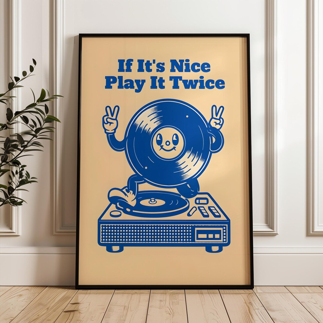 Retro Vinyl Record Poster- Retro Poster, Music Wall Art, Fun Wall Art ...
